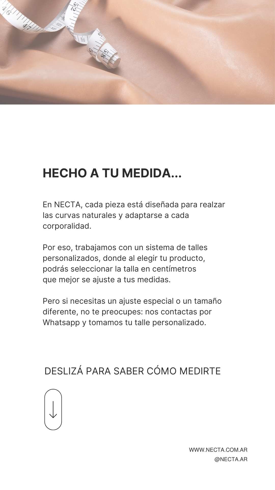 Guía de talles - Necta